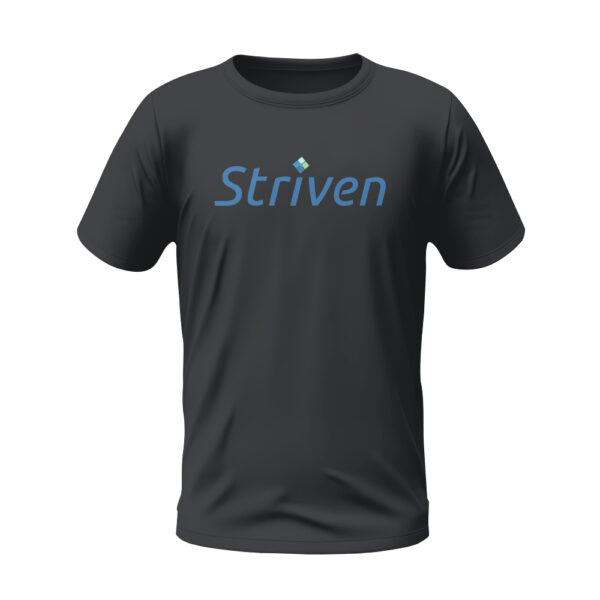 Round Neck Dark Grey T-shirt with Striven Logo – Mymilesgear