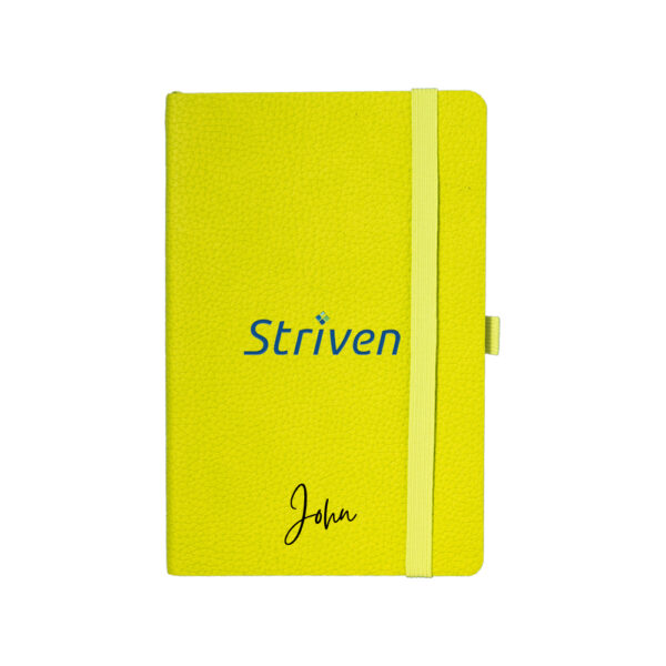 Yellow Diary With Striven Logo Get & Personalized Name – Mymilesgear